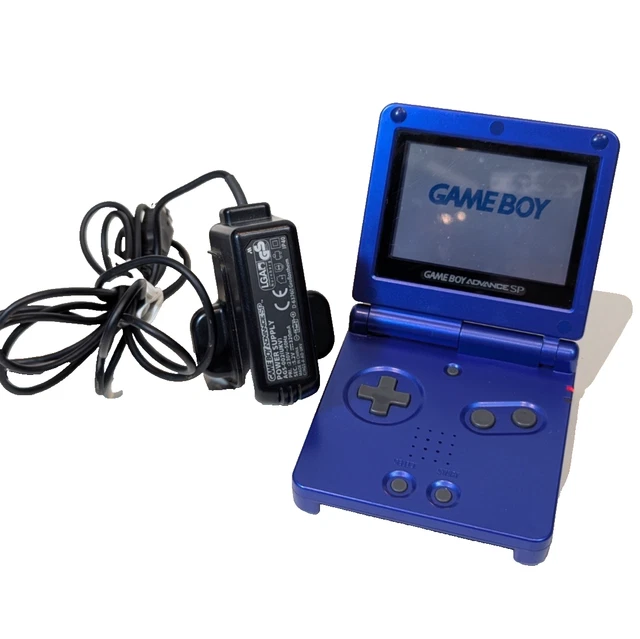 NINTENDO GAMEBOY ADVANCE SP Blue With Charger - Tested Working - GBA ...
