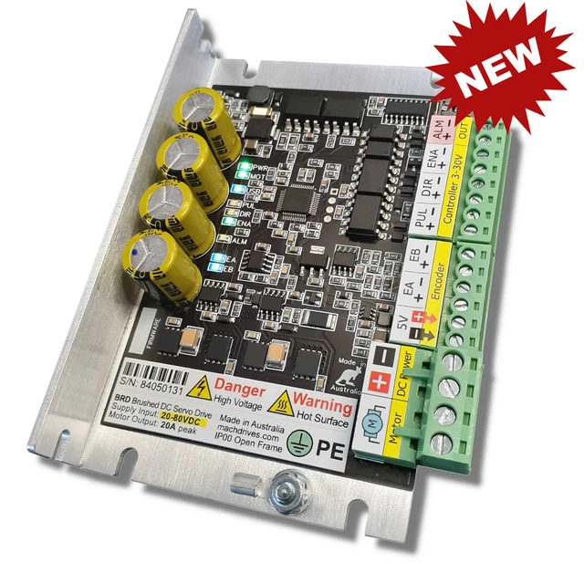 MACHDRIVES BRE BRUSHED DC Servo Driver 20-120V 20A CNC MILL Router ...