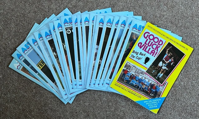 ASTON VILLA MATCHDAY Programmes With Original Binders-1979/80, 1980/81 ...