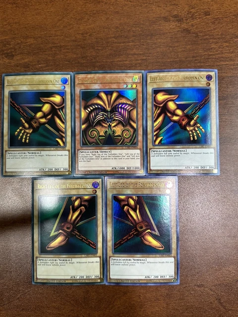 YU-GI-OH - EXODIA The Forbidden One Left Right Arm Leg Complete Set ...