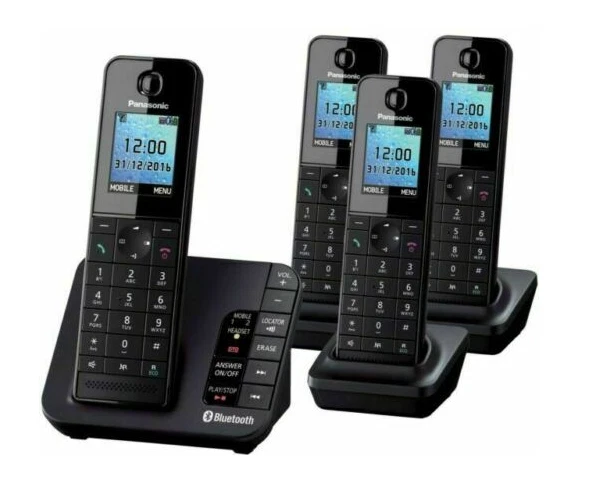 PANASONIC KX-TGH260E QUAD Phone with Answer Machine & Link2Mobile ...