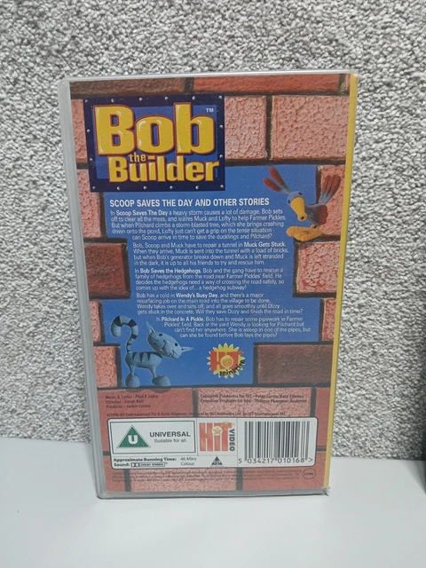 BOB THE BUILDER Scoop Saves the Day VHS Video Tape Kids 1998 Retro ...