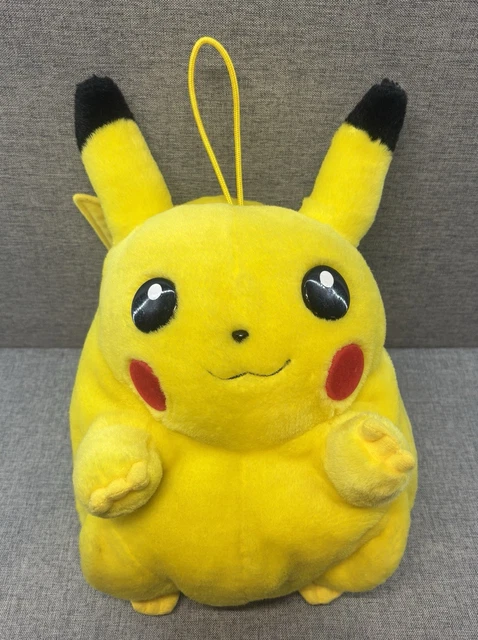 PIKACHU VINTAGE PLUSH 2000s Official Nintendo with Zip Bottom Rare fat ...