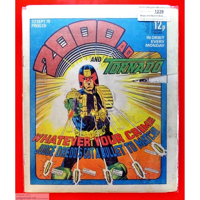 2000AD PROG 131 1st Tornado Brian Bolland Comic Art 22 9 79 UK 1979 ...