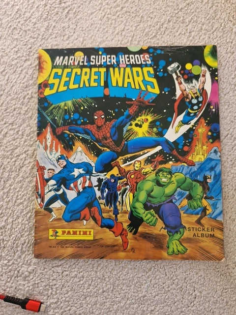 VINTAGE MARVEL SECRET Wars Sticker Album 1986 - Incomplete, good ...