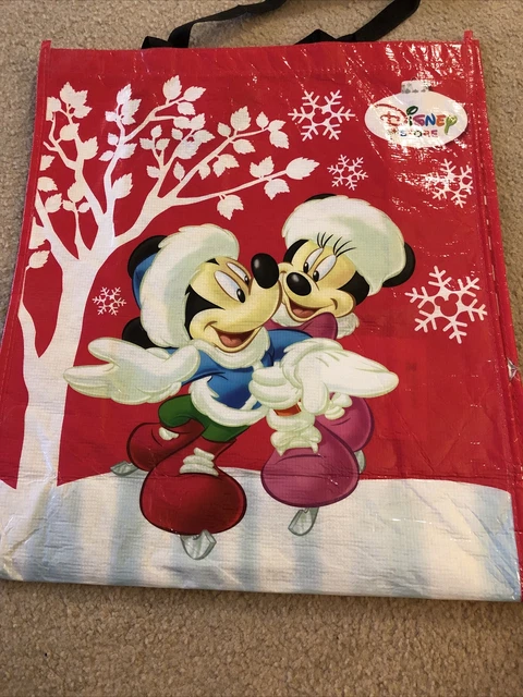 DISNEY STORE DISNEYS Mickey Mouse Minnie Mouse Snow Scene Bag ...