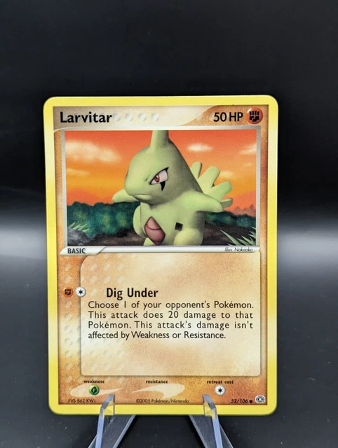 LARVITAR- 52/106 EX Emerald Excellent - Pokemon Card #37A EUR 2,91 ...