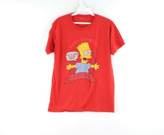 VINTAGE 90S THE Simpsons Mens Small Bart Simpson Radical Dude T Shirt ...