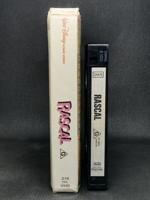 RASCAL VHS PAL Walt Disney Home Video CLAMSHELL Rare ROADSHOW HOME VID ...