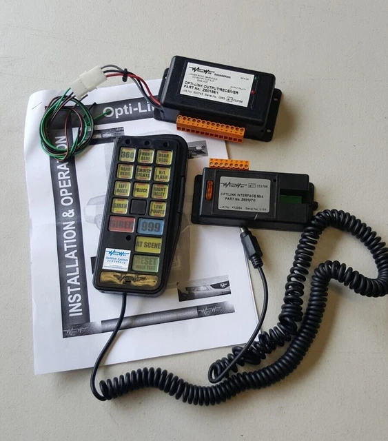 WOODWAY OPTILINK MK4 control system/switch panel Whelen lightbars ...