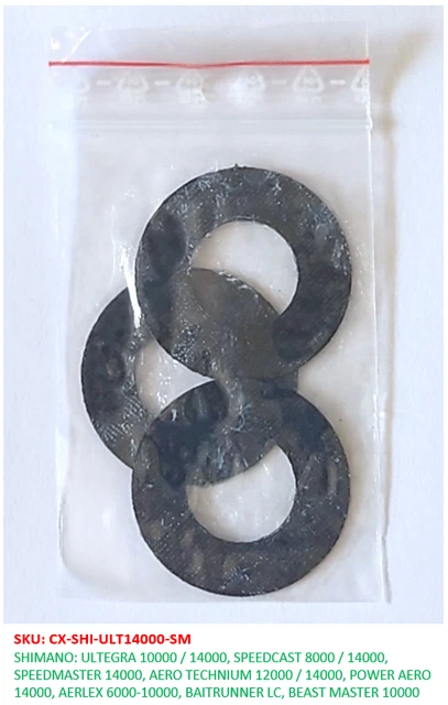 CARBONTEX EQUIVALENT CARBON fiber drag washers SHIMANO ULTEGRA 14000 ...