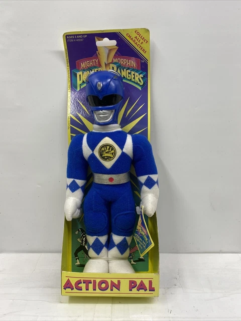 MIGHTY MORPHIN POWER Rangers Action Pals Plush 10” Blue Ranger Figure ...