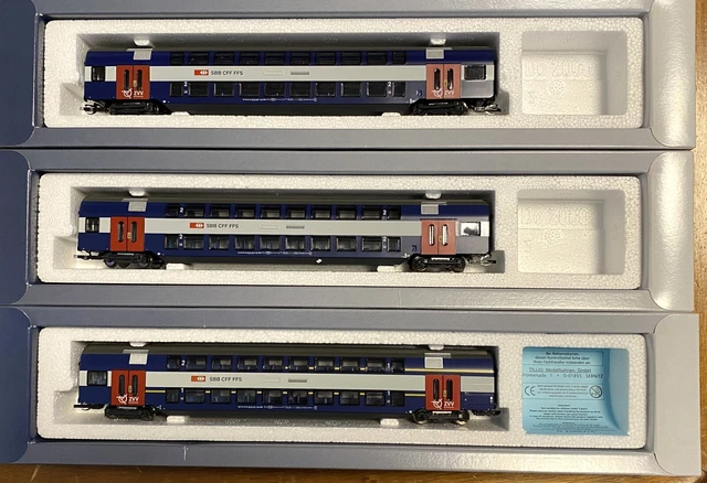 WAGEN SET DOPPELSTOCK SBB-CFF-FFS in Spur TT (2x01666 + 1x13807) EUR ...