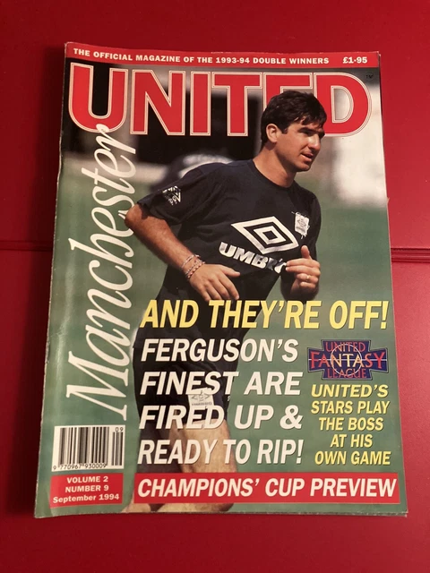 ERIC CANTONA MANCHESTER United Official Magazine Vol. 2 No. 9 1994 ...