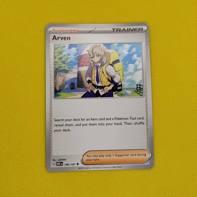 CARTE POKÉMON TCG Flammes d'obsidienne Arven 186/197 peu commune ...
