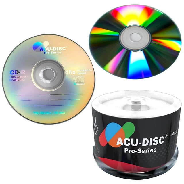 600 PACK ACU-DISC Pro-Series Music Digital Audio Recordable CD-R 700MB ...