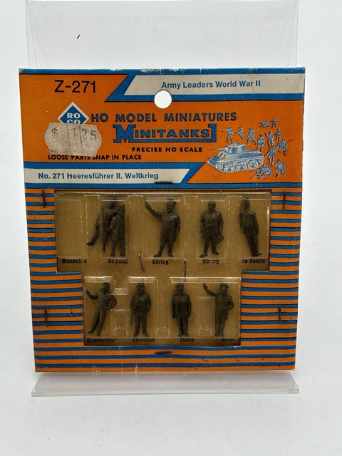 ROCO HO SCALE Model Miniatures Z-271 WWII Army Leaders MOC Austria $34. ...