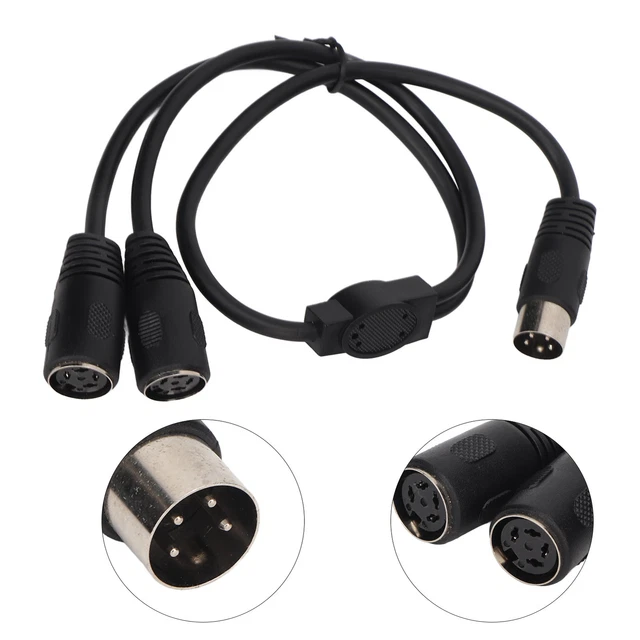 DIN 4PIN TO 2DIN 4PIN Adapter Cable Male To Female 4 Pin Mini DIN Y ...