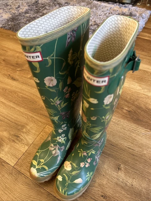 RHS GREEN SWEET Pea Hunter Wellies Women’s Size 4 £43.00 - PicClick UK