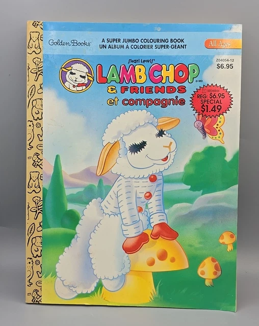 NEW VINTAGE LAMB Chop & Friends Coloring Book Shari Lewis Golden Books ...