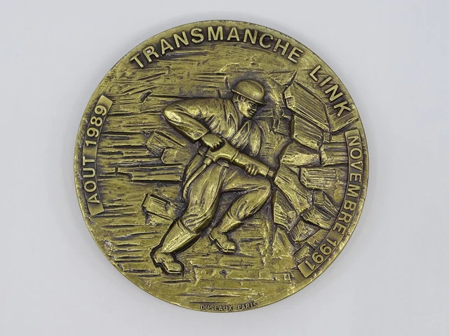 MÉDAILLE TRANSMANCHE LINK TML Tunnel sous la Manche Ouvrages Spéciaux ...