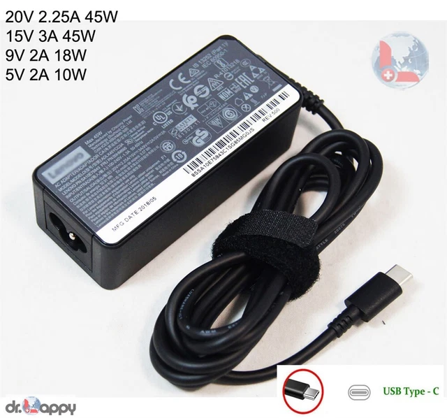 45W USB-C TYPE C Power Adapter for Lenovo ThinkPad T14s Gen 4 (Intel ...