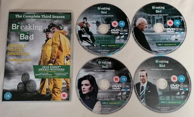 DVD BOX SET - Breaking Bad Complete Season 3 4-Disc Box Set 2012 PAL ...