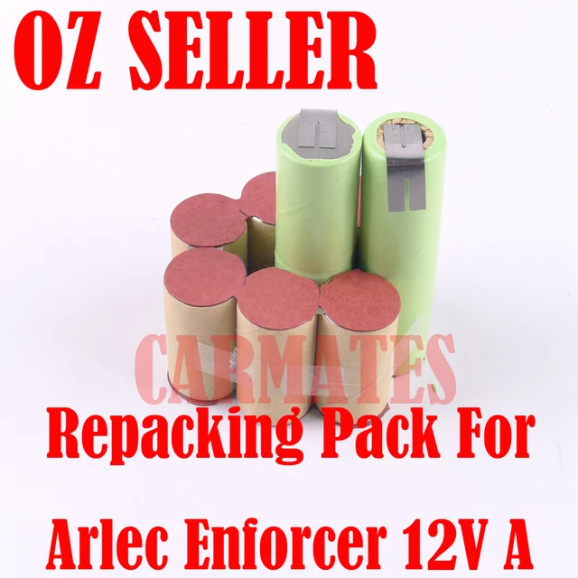 SUB C SC cell Battery Repacking Pack For Arlec Enforcer 12V A 2.0Ah Ni ...