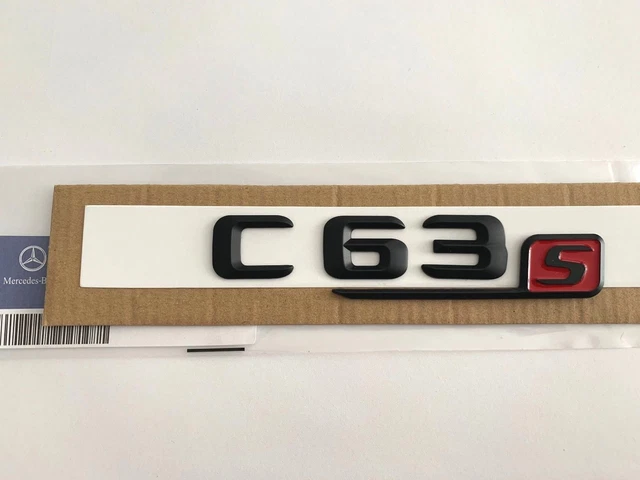 OEM STYLE C63S Matte Black Red Trunk Badge Sticker for Benz C63 s 2013 ...