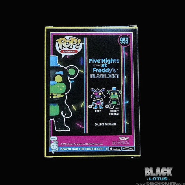FUNKO POP! FIVE Nights at Freddy's Fazbear Blacklight Hot Topic FNAF ...