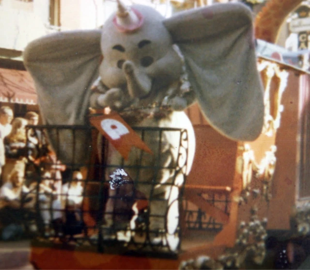 DISNEYLAND DUMBO CIRCUS Train PHOTO Main St 1970 Christmas Walt Disney ...
