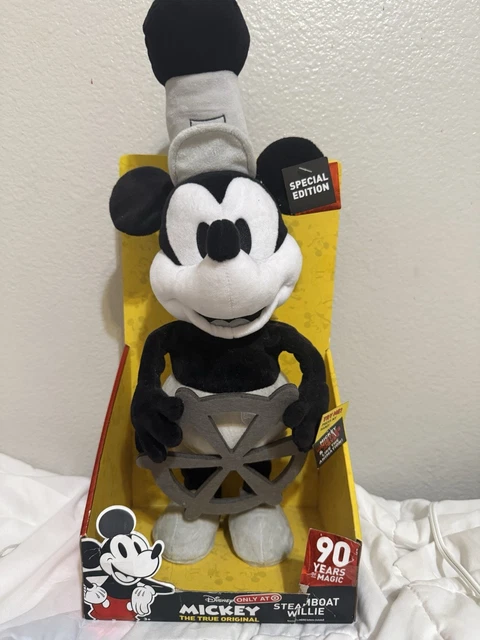 DISNEY MICKEY MOUSE 90th Anniversary Steamboat Willie 18 inch Plush £26 ...