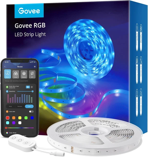GOVEE RGB LED Strip Lights 5m, WiFi Smart Strip, App Control, Works ...