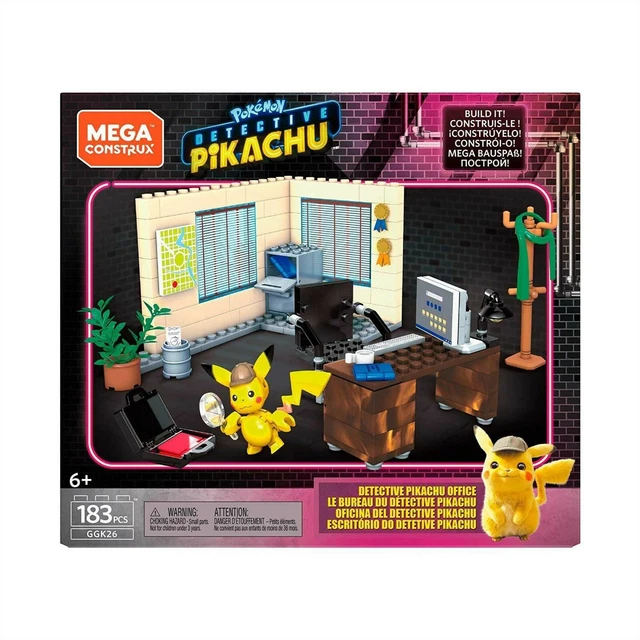 MATTEL MEGA CONSTRUX Pokemon Detective Pikachu Office Buildable 183 ...