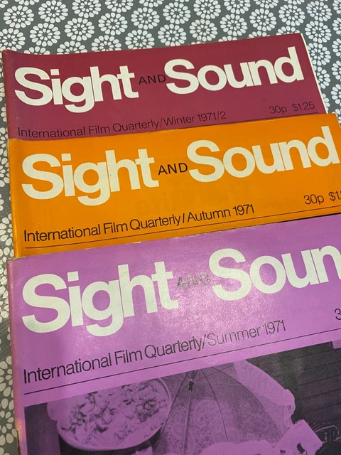 SIGHT AND SOUND Magazine Bundle 1971 quarterly, 3 issues Summer, Autumn ...