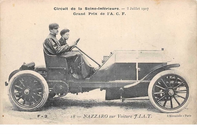 SPORT. N°54343.NAZZARIO SUR sa fiat. automobile.course.voiture.circuit ...