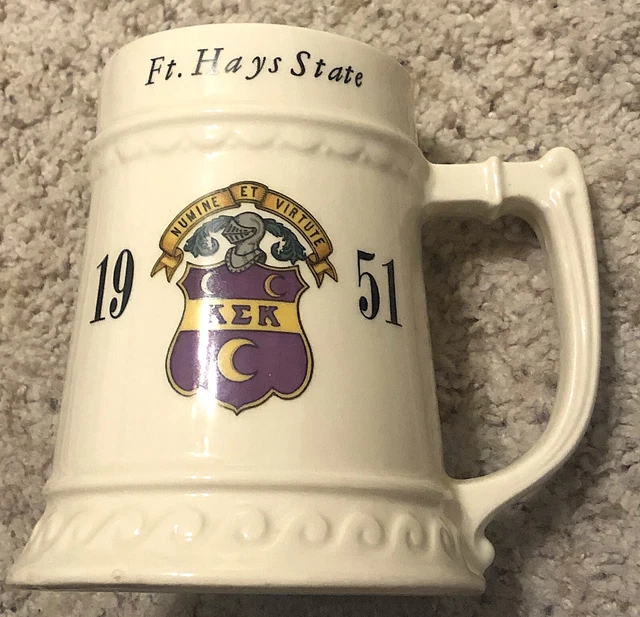 VINTAGE PLEDGE CLASS of 1951 ,KEK Fraternity Stein Fort Hays State ...