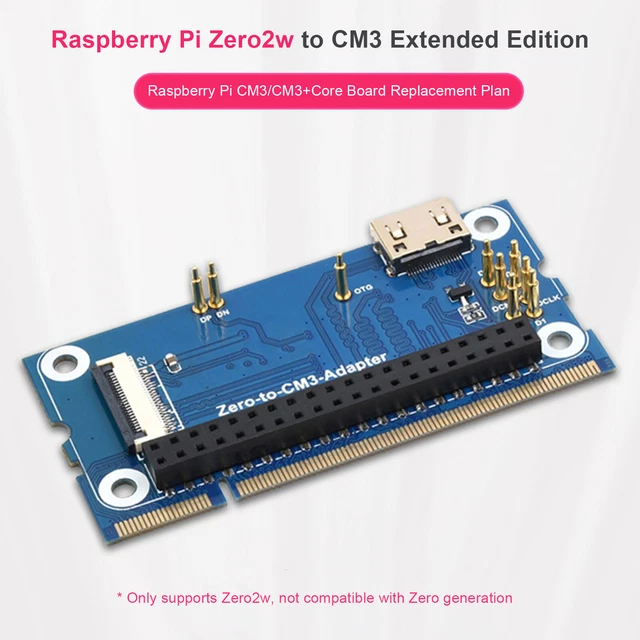 CARTE DE REMPLACEMENT CM3 Core Carte d'extension Raspberry Pi Zero 2W vers CM3 EUR 29,99 ...