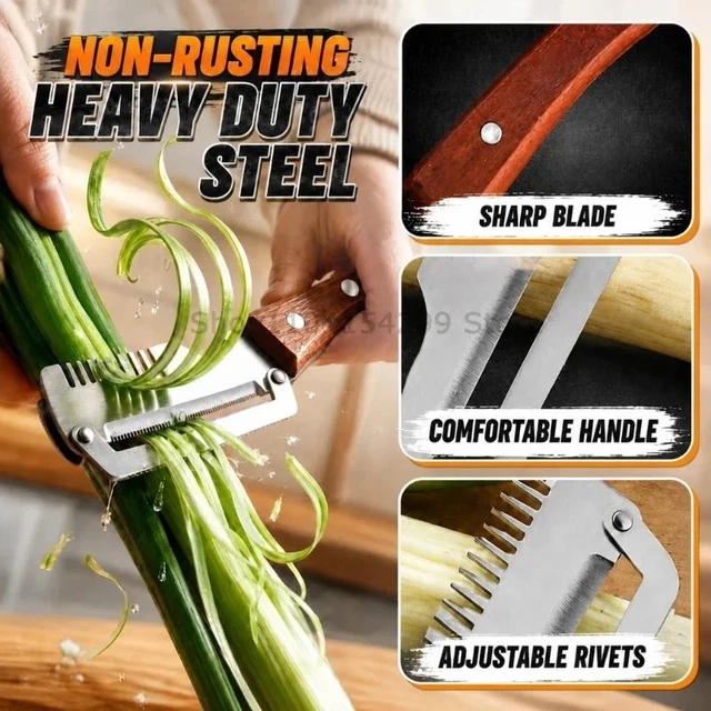 2PCS VEGETABLE PEELER 3 in 1 Multi-Functional for Kitchen Stainless ...
