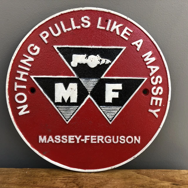 MASSEY FERGUSON TRACTOR Sign 24cm Cast Iron Plaque Retro Agricultural ...