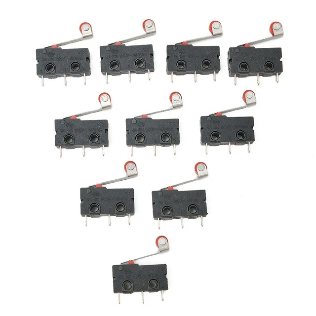 10*MICRO ROLLER LEVER Arm Open Close Limit Switch KW12-3 PCB Microswitch £6.71 - PicClick UK