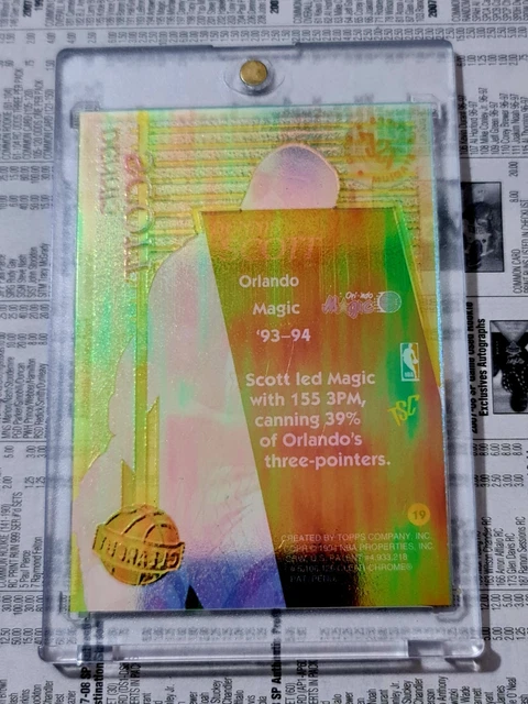 1994-95 DENNIS SCOTT Card #19 Stadium Club Clear Cut Orlando Magic ...