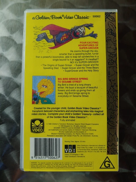 SESAME STREET - Five Sesame Street Stories - Vintage 1989 VHS Video ... SESAME STREET - Five Sesame Street Stories - Vintage 1989 VHS Video ...