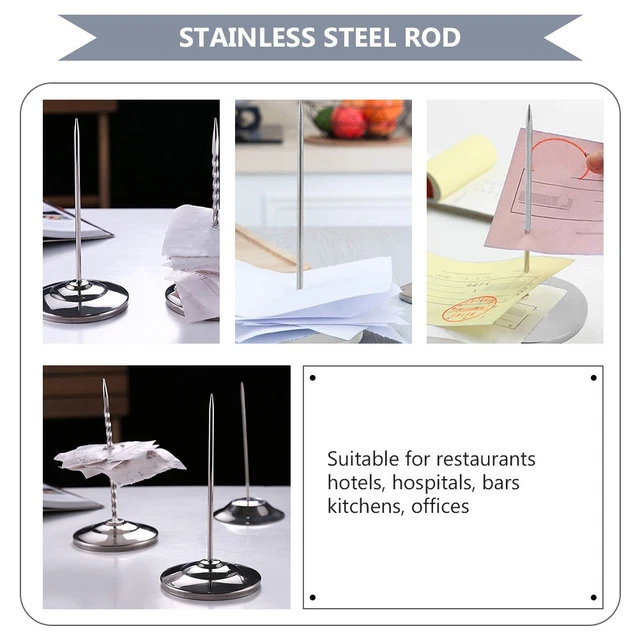 RECEIPT NOTE SPIKE Stick Memo Check Spindle Holder for Receipts Paper ...