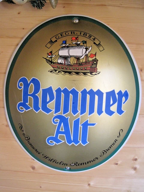 REMMER ALT, BRAUEREI, Werbeschild Kunststoff Bierwerbung EUR 19,00 ...