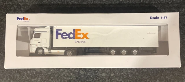 FEDEX DAIMLER LORRY Truck With Trailer Collectors Model Scale 1:87 19 ...