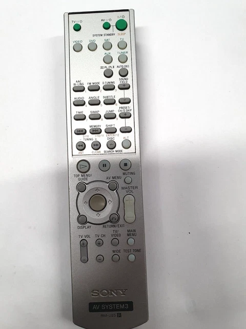 GENUINE ORIGINAL SONY RM-U25 AV System3 Remote Control Original Wear AI562 £29.95 - PicClick UK