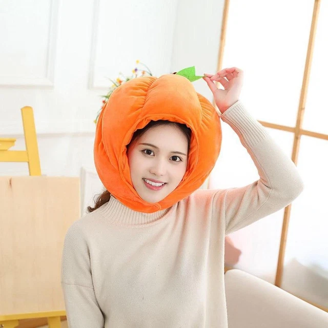 PUMPKIN SHAPED HEADGEAR Hat Dress up Cosplay Halloween Cap Headwear for ...