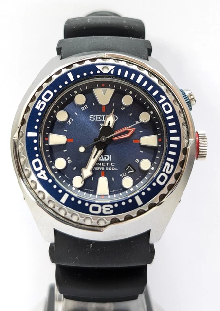 OROLOGIO SEIKO PROSPEX kinetic GMT Diver PADI oversize watch 48mm deep ...