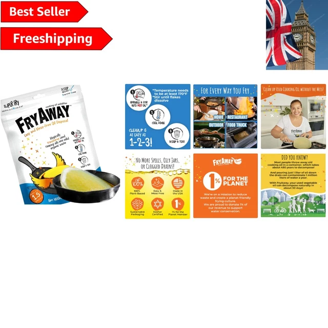 SUSTAINABLE SUPER FRY Oil Hardener: 5 Litres of Plant-Based Solidifier ...